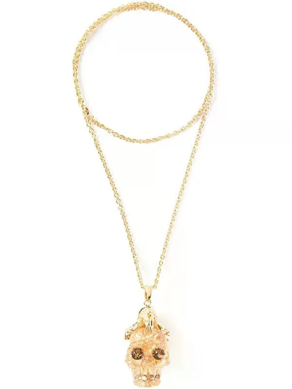 Alexander McQueen Skull Pendant Necklace - Metallic