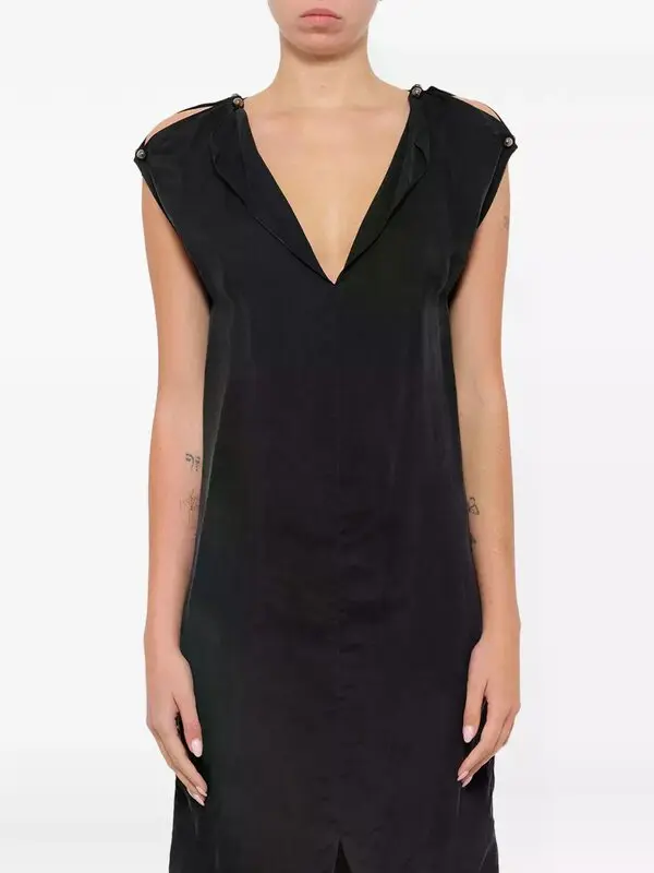 LANVIN V-neck Mini Dress With Cut-out Details
