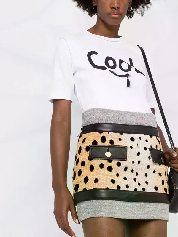 Dsquared2 Leopard-panelled Mini Skirt