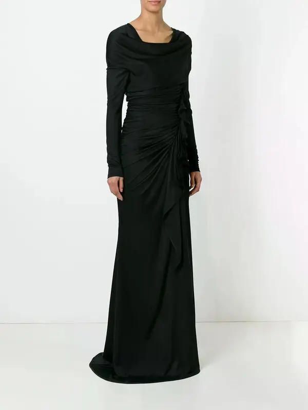 Givenchy Gathered Cascading Gown