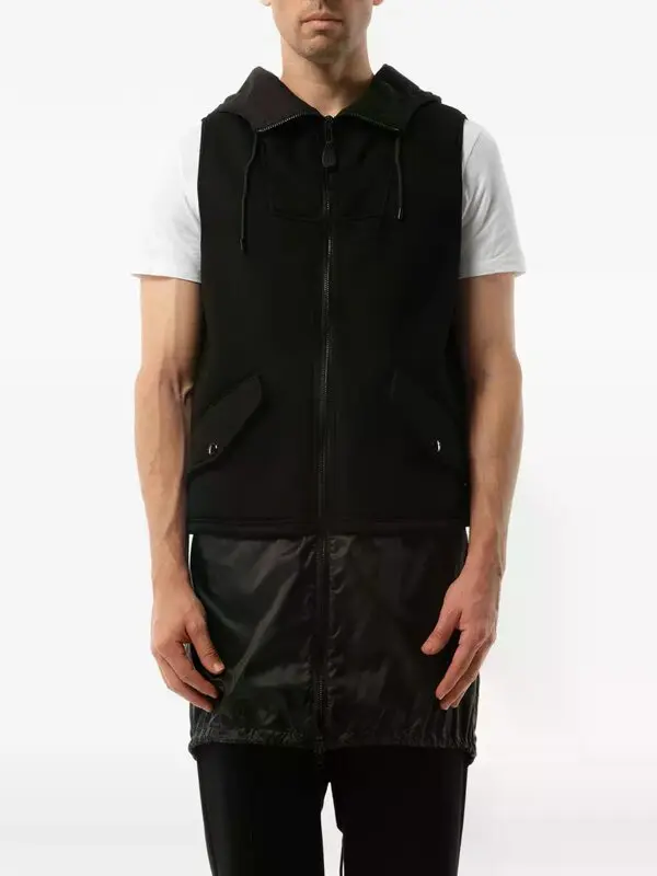 Givenchy Sleeveless Layered Hoodie - Black