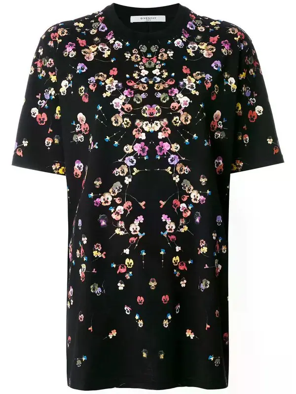 Givenchy Poppy Print T-shirt - Black