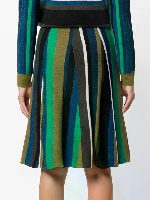 Kenzo Striped A-line Skirt