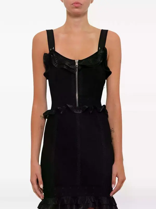 Alexander McQueen Ruffled Lace Jacquard Dress