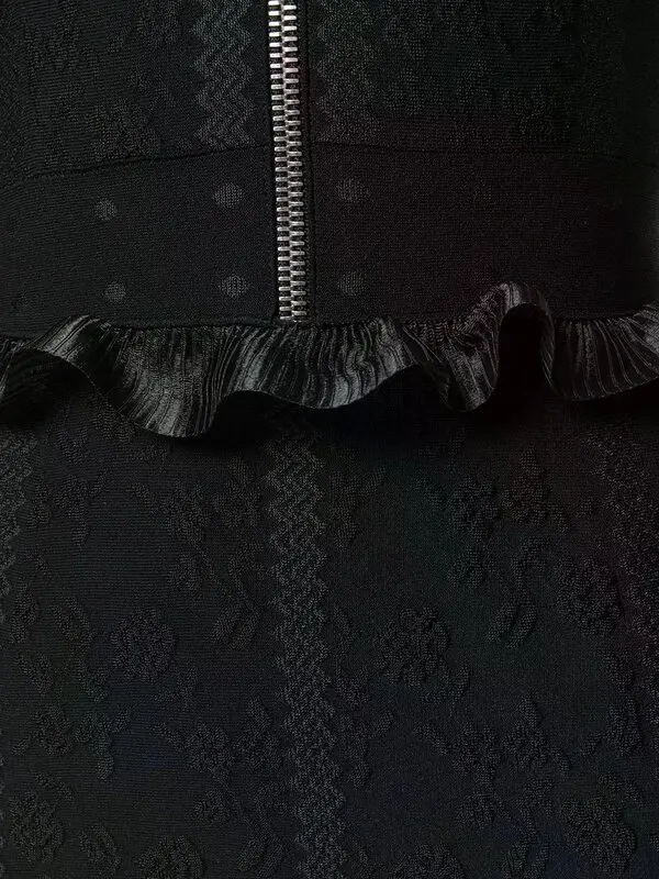 Alexander McQueen Ruffled Lace Jacquard Dress