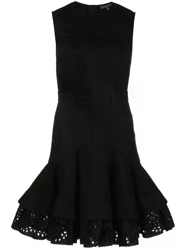 Alexander McQueen Fit And Flare Short Dress - Black