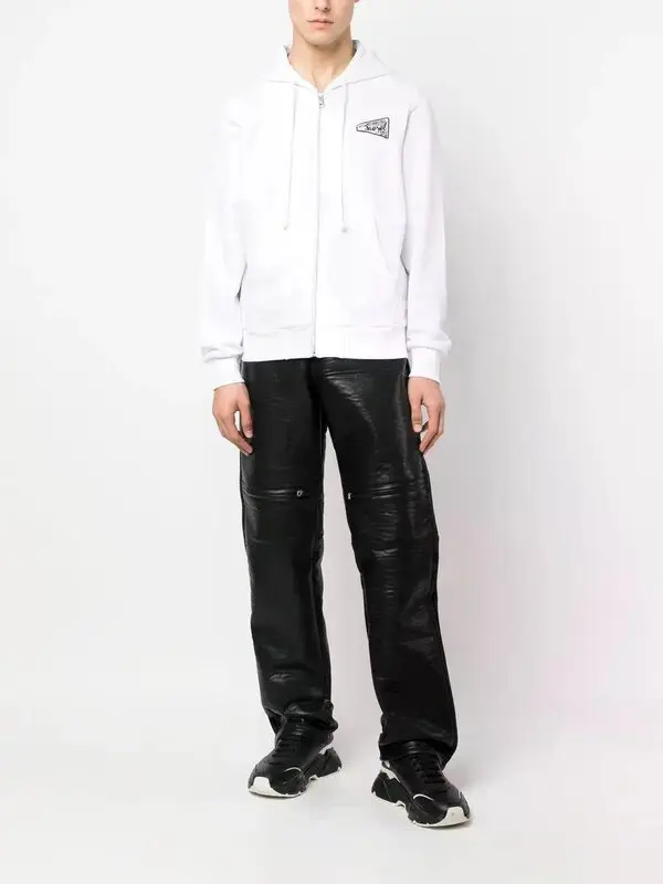 DIESEL® Logo Print Zip Up Hoodie