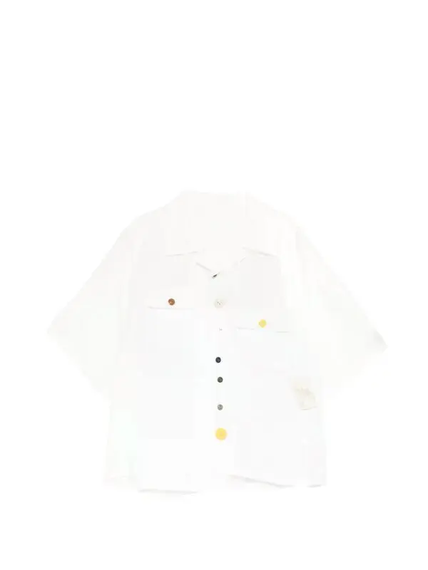 Undercover Linen Camp Collar Shirt - Neutrals