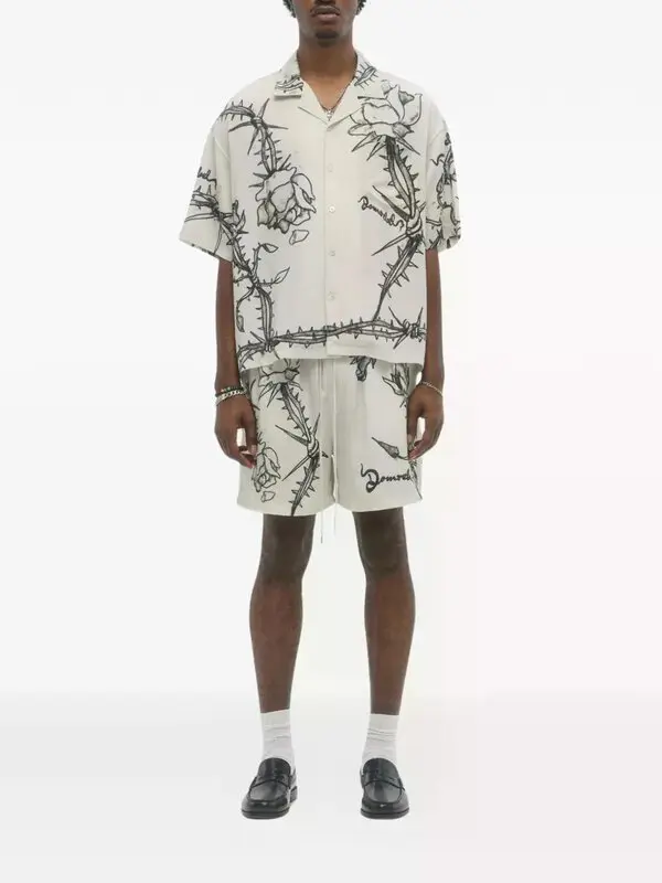 DOMREBEL Camp Graphic-print Short-sleeve Shirt - Neutrals