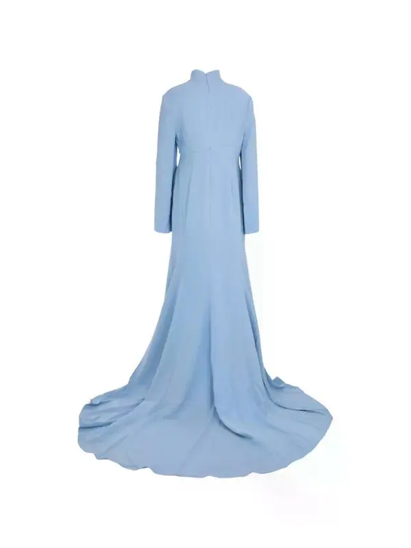 Solace London Draped Flared-sleeve Dress