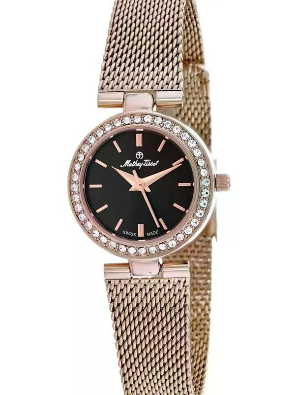 MATHEY TISSOT Fleury Xv 24mm Quartz Watch With Crystal Embellished Bezel