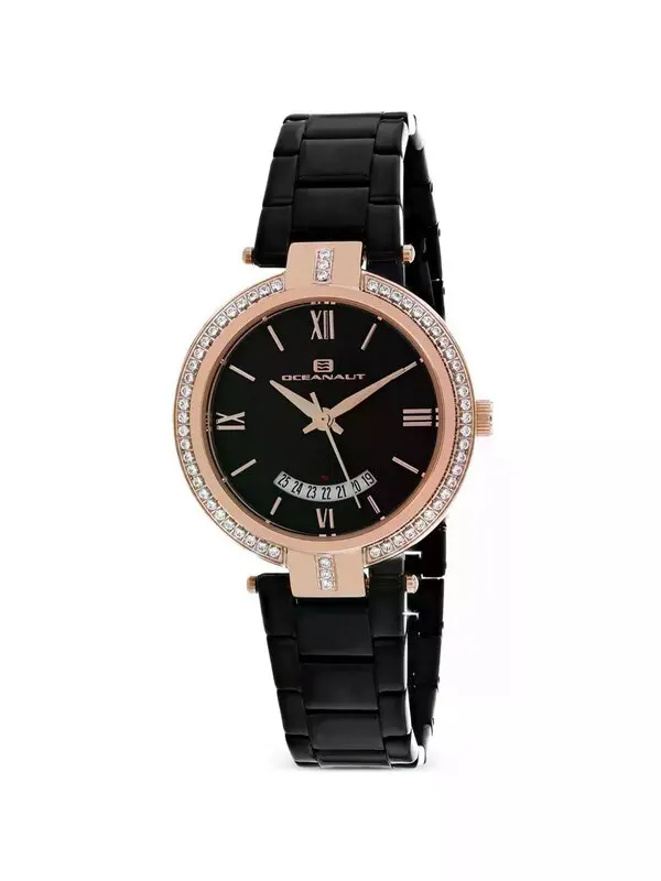 OCEANAUT Amaya 32mm Watch With Crystal-embellished Bezel - Black