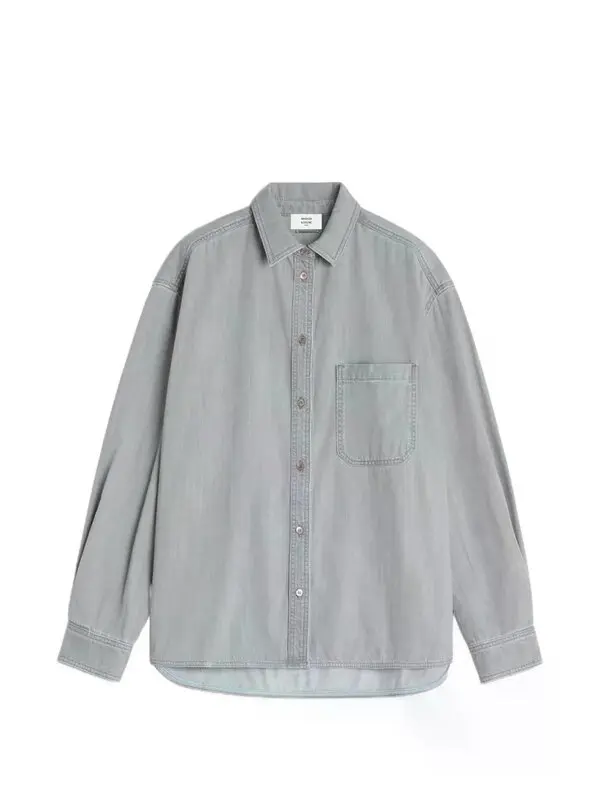 Maison Kitsuné Washed Denim Shirt - Grey