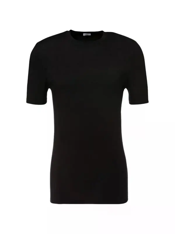 Zimmerli Crew-neck Short-sleeve T-shirt - Black