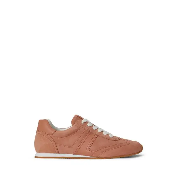 Ralph Lauren Suede & Leather Low-profile Lace-up Sneakers - Pink Sienna