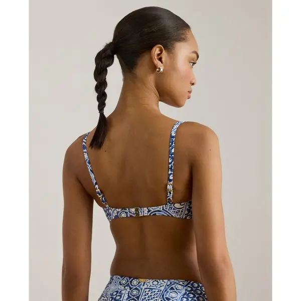 Ralph Lauren Geometric Print Balconette Bikini Top