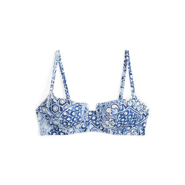 Ralph Lauren Geometric Print Balconette Bikini Top