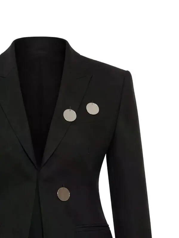 David Koma Mirror Embellished Peak-lapel Blazer - Black