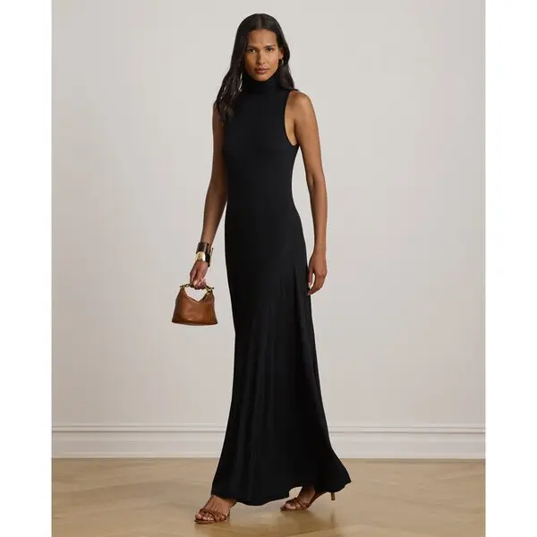 Ralph Lauren Sleeveless Turtleneck Maxi Dress