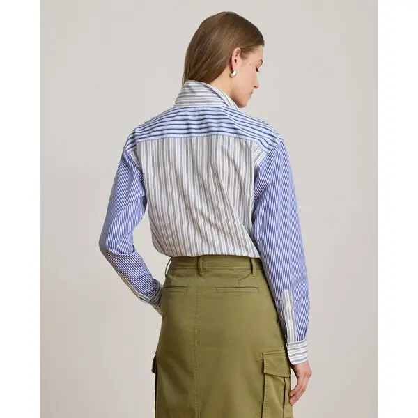 Ralph Lauren Relaxed Fit Striped Cotton Broadcloth Shirt