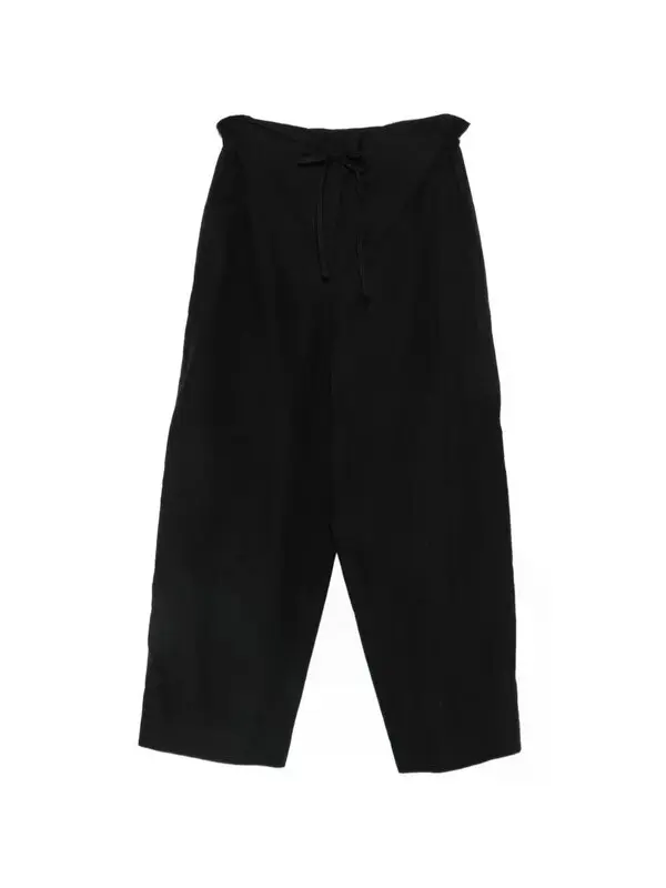 PT TORINO Drawstring Waist Trousers - Black