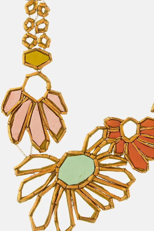 GFW Geometric Floral Motif Necklace