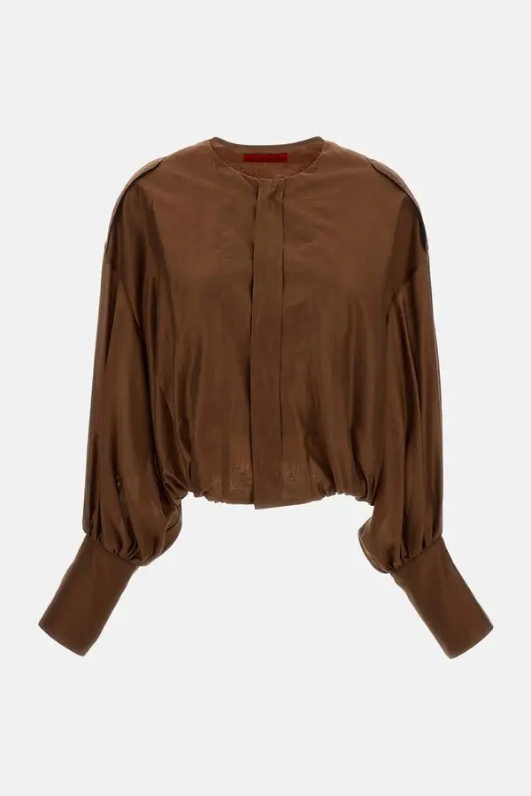 THELATEST Diana Shirt In Lightweight Muslin - Brown