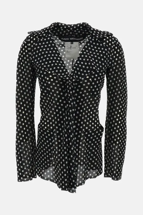 Junya Watanabe Polka Dot Single-breasted Blazer - Black