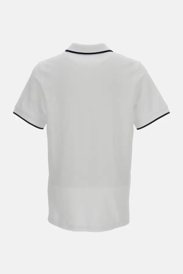 FAY Polo Piquet Stripes - Bianco