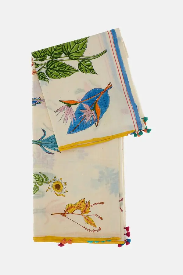INJIRI Cotton Scarf - Multicolor