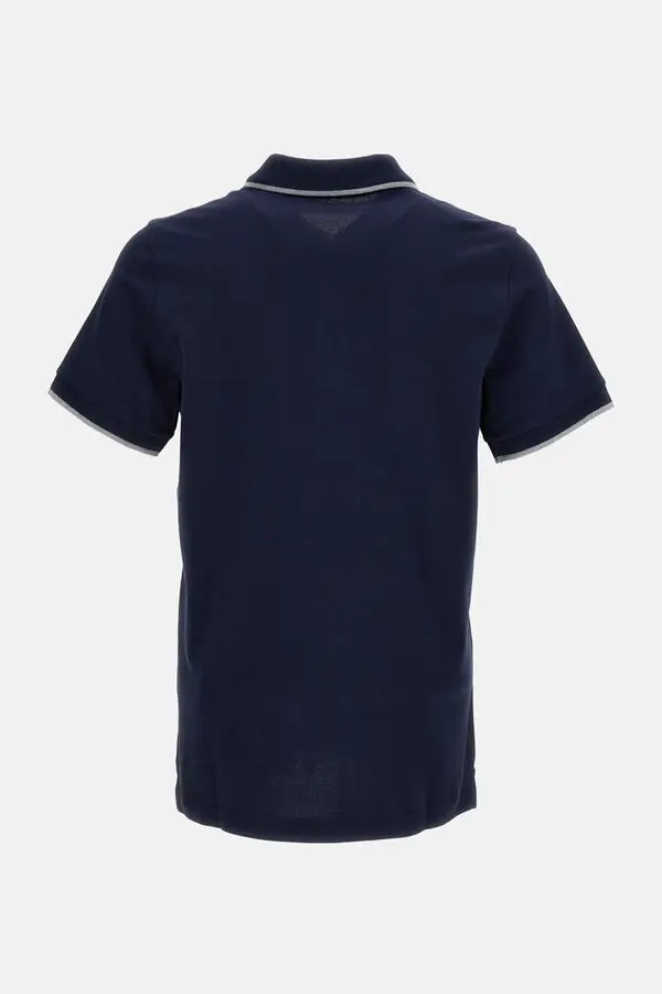 FAY Polo Piquet Stripes - Blue