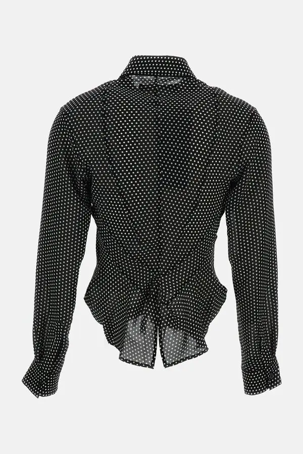Junya Watanabe Polka Dot Shirt - Black