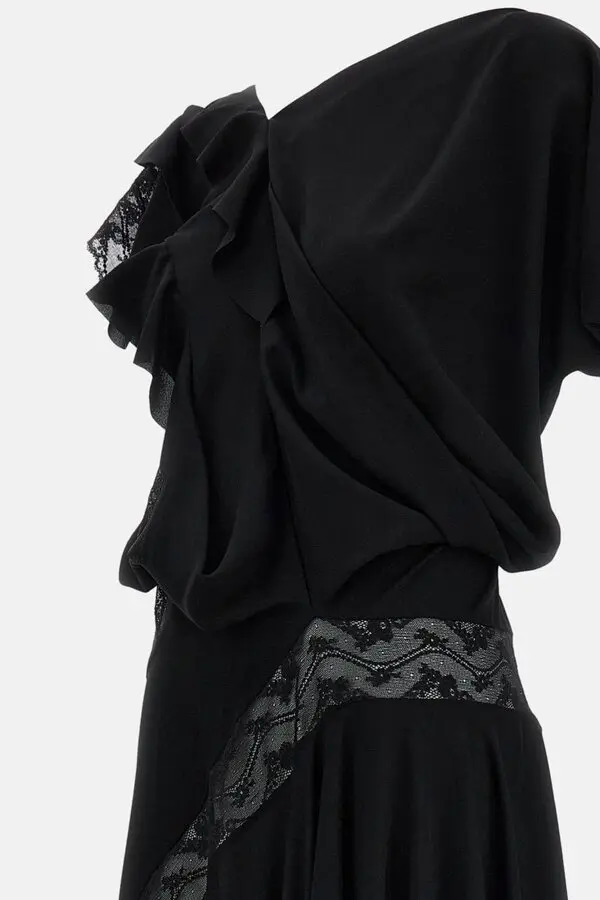 Junya Watanabe Long Dress With Lace Inserts