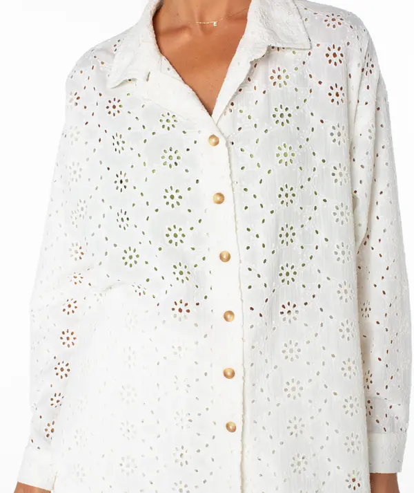 Roxy Morning Time" Eyelet Shirt