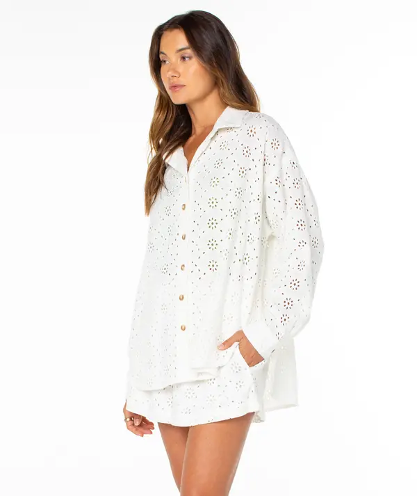 Roxy Morning Time" Eyelet Shirt
