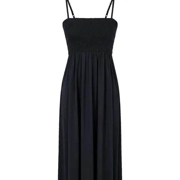 JJWINKS Montecito Maxi Rib Dress - Black