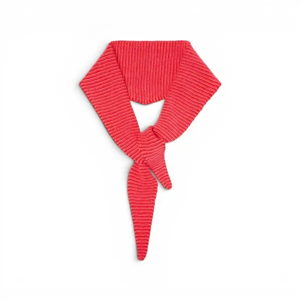 LOOM & COVE 100% Cashmere Stripe Triangle Scarf Red - Pink
