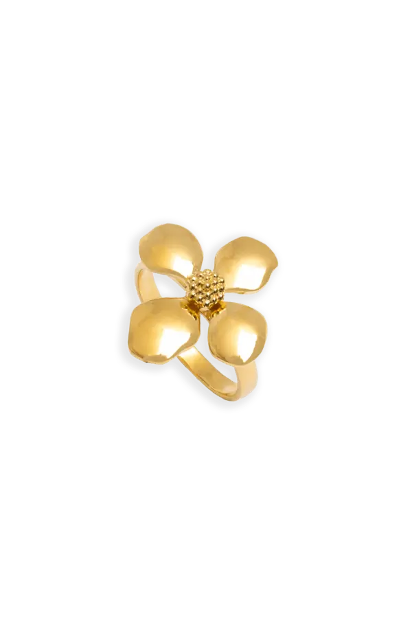 LAVANI JEWELS Cassia Flower Ring - Gold