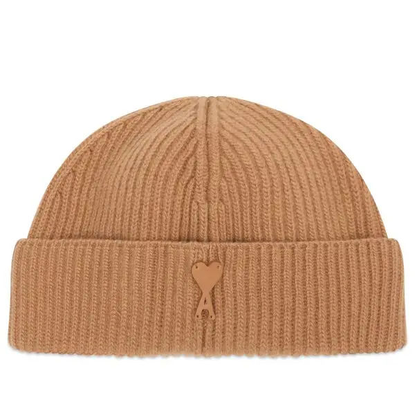 Ami Merino Wool Beanie - Camel