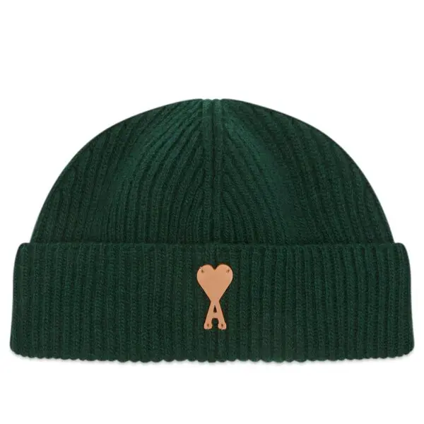 Ami Merino Wool Beanie - Vert Sapin