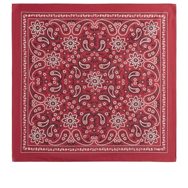 DRAKE'S Classic Paisley Bandana - Red