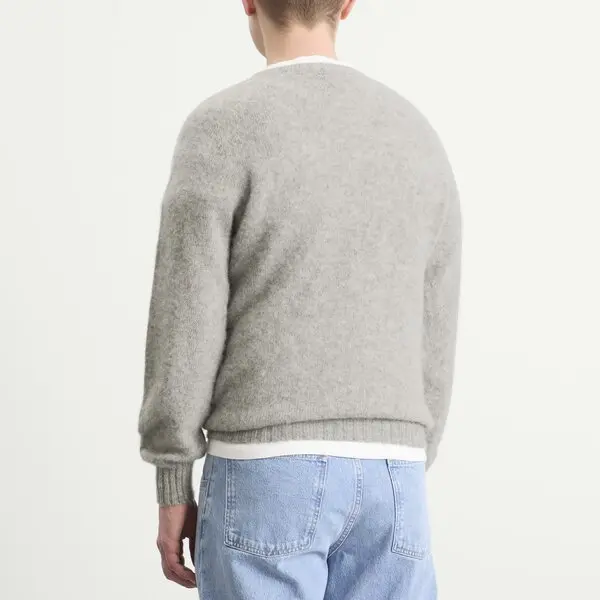 DRAKE'S Brushed Shetland Crew Neck Jumper