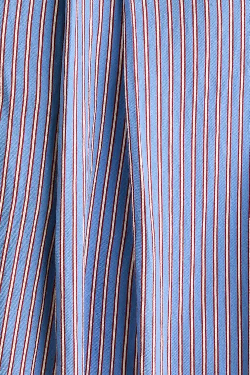 H&m Straight-leg Pleated Trousers With Elasticated Waist