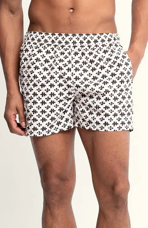 AUTO-REPLY™ Sebastian Solid 4-inch Nylon Swim Trunks - Saltstone/ivory