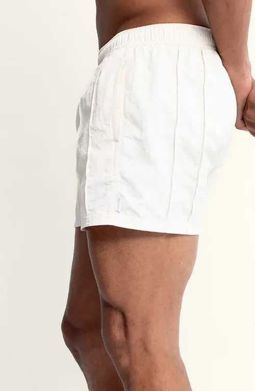 AUTO-REPLY™ Auto-reply Sebastian Vertical Pintuck Swim Trunks - Cloud/off-white