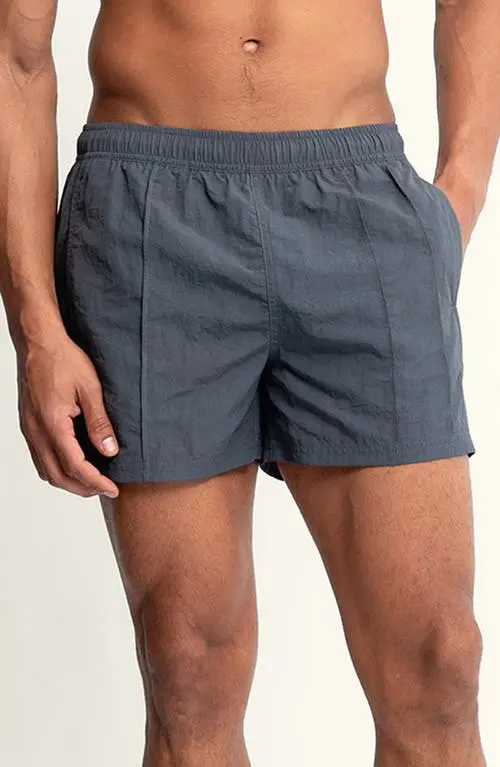 AUTO-REPLY™ Auto-reply Sebastian Vertical Pintuck Swim Trunks - Granite/gray