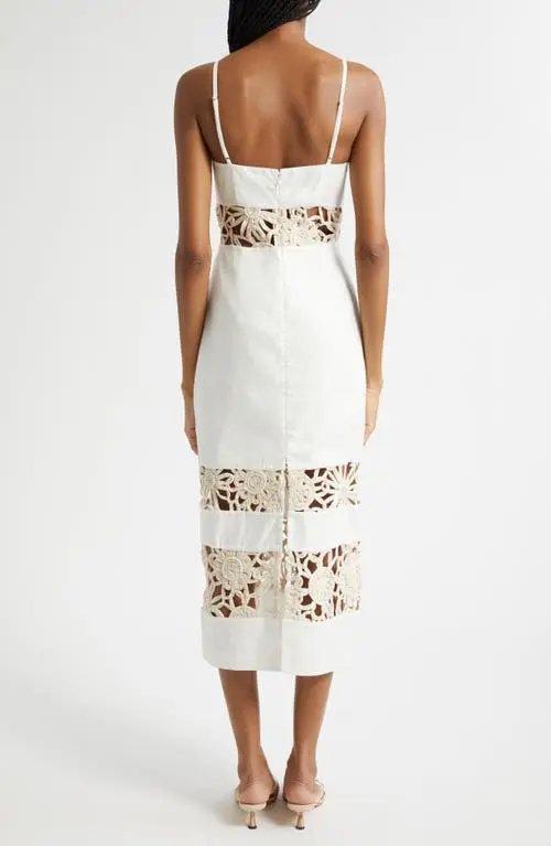 Ramy Brook Aaliyah Lacy Inset Midi Dress