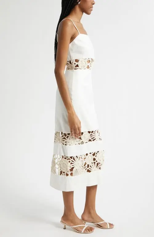 Ramy Brook Aaliyah Lacy Inset Midi Dress