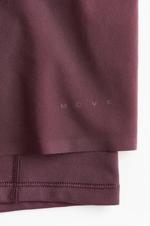 H&m Double-layered Sports Shorts - Boysenberry