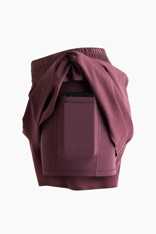 H&m Double-layered Sports Shorts - Boysenberry